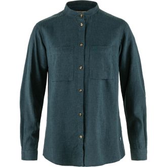 Fjällräven Damen Övik Hemp LS Shirt, Mountain Blue, S