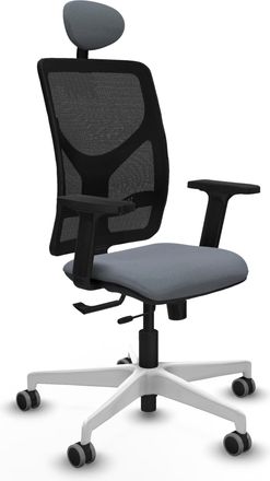 Piqueras y Crespo Stuhl mit R&uuml;ckenlehne und Armlehnen, h&ouml;henverstellbare Lendenwirbelst&uuml;tze und festes Kopfteil, ausgestattet mit Syncro/Traslack und Schneideschaum. Sc