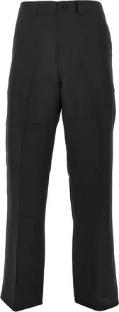 Diesel pantalon droit &agrave; empi&egrave;cements - Noir