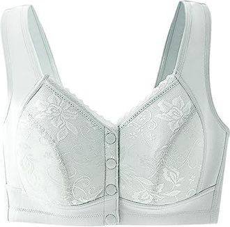 Generic Soutien-gorge 2026 pour femme - Grand bouton sur le devant - Style fin sans anneau en acier - D&eacute;bardeur confortable pour personnes &acirc;g&eacute;es et moyennes, 