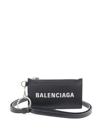 Balenciaga porte-cartes Leather Cash (2010-2025) - Noir