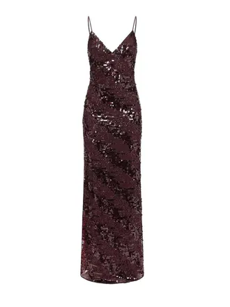 Nissa Maxi Robe - Bordeaux