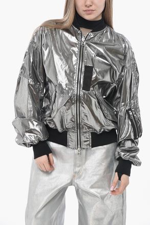 Junya Watanabe Coated-Cotton Bomber with Lam&eacute; Finish Junya Watanabe