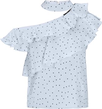 Faina Bluse Frauen Blau Schwarz