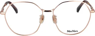 Max Mara MA-1066364 Metal Round-Frame Eyeglasses - Rose gold