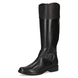 Caprice Damen Stiefel aus Leder mit Schnalle, Schwarz (Black Comb), 38 EU