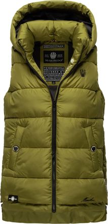 Marikoo Damen Weste Steppweste gesteppt Fr&uuml;hjahr &Uuml;bergangsweste B898 [B898-Zarin-Moosgr&uuml;n-Gr.M]