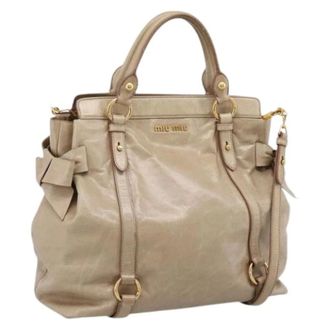 Miu Miu Sac cabas Pre-owned - Femme - Pre-owned - Beige - Taille: ONE Size