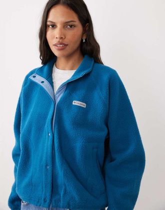 Columbia Jasper Ridge Fleece mit Druckknopfleiste in Blau
