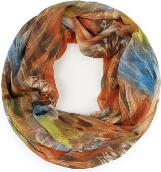 Glamexx24 Loop Schlauchschal f&uuml;r Damen, Farbverlauf Sommer Loop Rundschal Leichter Verlauf Regenbogen Sommerlicher Schal