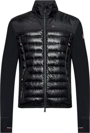 Moncler Homme, Vestes, Noir, Taille: L Veste zippée en duvet Polartec