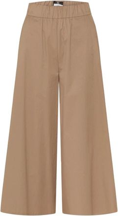 Riani Femme, Pantalons, Brun, Taille: 40 FR Pantalon Large Crop Effet Jupe