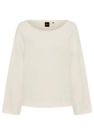 HUGO BOSS Sweatshirt Enely Premium Damenmode Loose Fit, Baumwoll-Mix