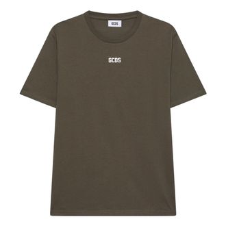 GCDS Basic Logo Regular Tee - - Tops - Herren - Gr&uuml;n - M