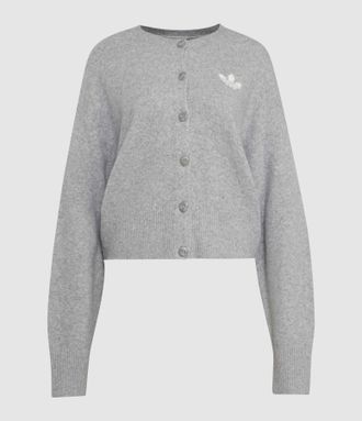 adidas Cardigan Wardrobe Knits Medium Grey Heather