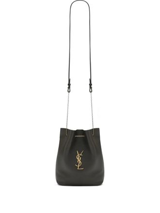 Saint Laurent logo chain cross body bag - Gr&uuml;n