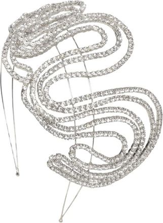 Jennifer Behr serre-tête Claudette à ornements en cristal - Argent