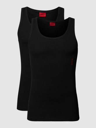 HUGO BOSS Tanktop mit Label-Print im 2er-Pack