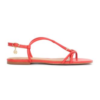 Kazar Rote Sandalen auf einer flachen Sohle mit einem &Uuml;berhang - - Shoes - Damen - Rot - 39 EU