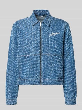 Karl Kani Regular Fit Jacke in Denim-Optik mit Strukturmuster