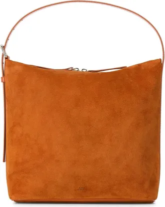 A.P.C. Schultertasche Vera aus Veloursleder