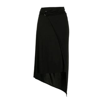 Paco Rabanne Elegante schwarzer Viskose-Elastan-Rock - - Skirts - Damen - Schwarzk - XS