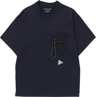 And Wander Homme, Tops, Bleu, Taille: S T-Chemises