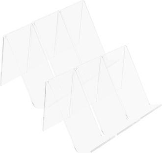 Cabilock 6 St&uuml;ck Transparentes Acryl Schuh Display f&uuml;r Kinderschuhe Leichtes Schuhregal mit Stabilem Stand Platzsparender Organizer f&uuml;r Laden Zuhause und Schra