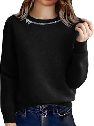 Generic sous Pull Femme Chic et Elegant Laine Ample Pulls Fin Femmes Manche Longue Grande Taille Tops Couleur Unie Hauts Pull en Tricot Femme Hiver Col V Lege