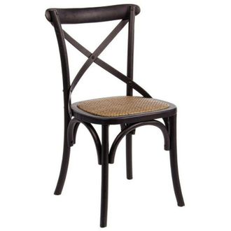 BIZZOTTO Retro Black Elm Cross Stuhl