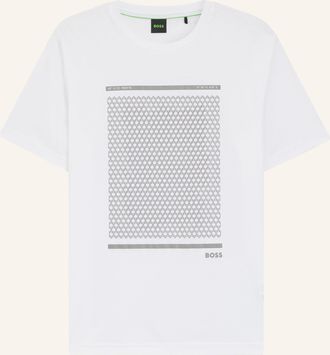 HUGO BOSS T-Shirt Ts_Tour Print Regular Fit weiss