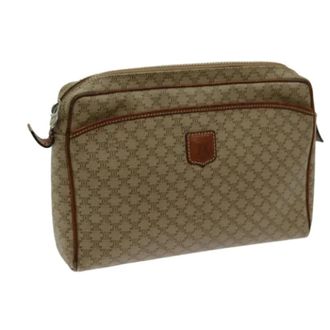Celine Pre-owned Toile pochettes-minaudieres - Femme - Pre-owned - Beige - Taille: ONE Size