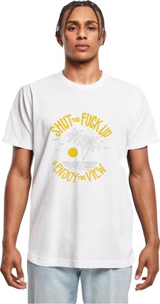Mister Tee Herren Shut The Fuck Up & Enjoy The View Tee White, M