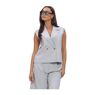 Modstr&ouml;m Galemd Weste - - Jackets - Damen - Blau - S