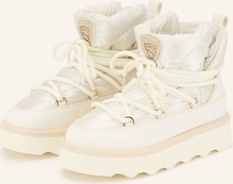 Blauer Schn&uuml;rboots Doyle weiss