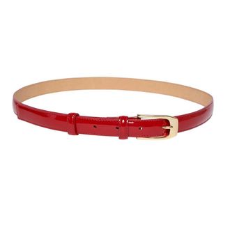 Ines De La Fressange Aurelia roter Lacklederg&uuml;rtel - - Accessories - Damen - Rot - 85 CM