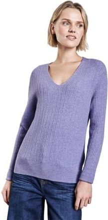 Street One A303041 Pull Douillet à col en V, Viola Lilac Mel, 44 Femme