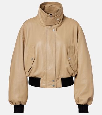 Nour Hammour Veste blouson courte Briar en cuir