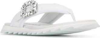 Roger Vivier Flip Heel Sandal - White