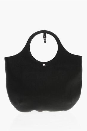 Courr&egrave;ges Textured Leather HOLY Hobo Bag size Unica