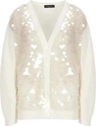 Fabiana Filippi Femme, Pulls, Beige, Taille: 36 FR Cardigan &agrave; col en V