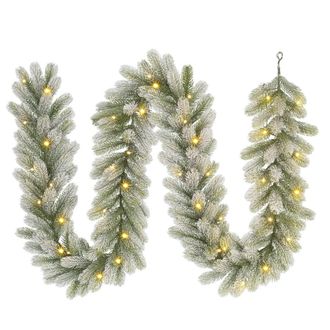 Black Box Trees Kaprun Girlande mit LED-Beleuchtung und Timerfunktion - L270 x &Oslash;25 cm - Gold. Gr&uuml;n