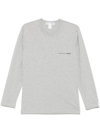 Comme Des Garçons T-Shirt mit Logo-Print - Grau