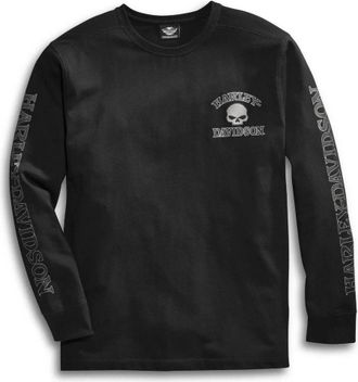 Harley-Davidson Langarmshirt Herren Pullover Willie G Skull Longsleeve Langarm Sweater