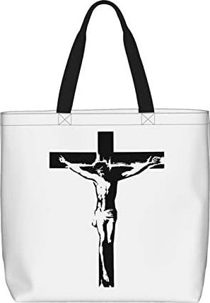 Generic Sac Fourre-Tout J&eacute;sus-Christ Sac Fourre-Tout En Toile Avec Poign&eacute;es Lavables Sacs En Toile Pour Femmes, Pour Filles, Burea, Shopping, Femmes