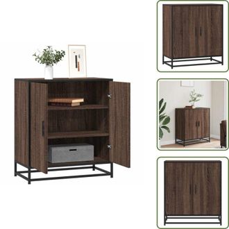 vidaXL Sideboard Braun Eichen-Optik 68x35x76 cm Holzwerkstoff & Metall - Sideboard - Sideboards - Anrichte - Regal