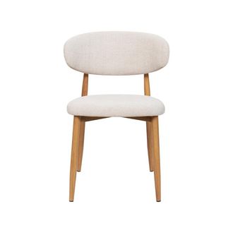 Giga Meubel Esszimmerstuhl Alexia - Beige/Natur - Metall/Stoff - 2er Set