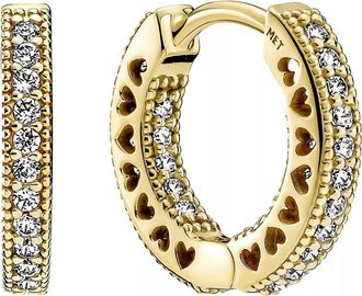 Pandora SHINE Ohrringe Creolen gelbvergoldet, Zirkonia 266317C01