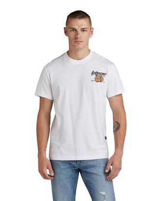 G-Star G-Star RAW Herren Vest Back Graphic T-Shirt, Weiß (White D24423-336-110), XS