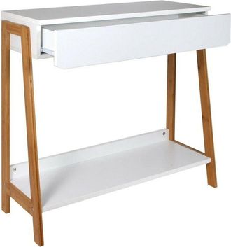 The Home Deco Factory The Home Deco Factory - Console avec tiroir blanc et bois